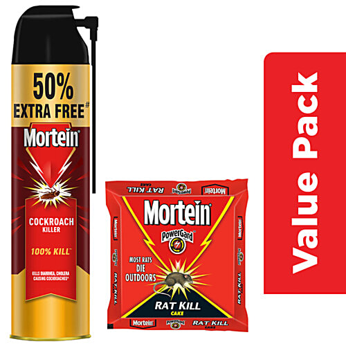 Buy Mortein PowerGard Rat Kill Cake Kills Rats,(4x25g) + Cockroach ...