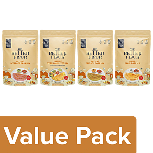 Buy The Better Flour Instant Mix -Vegan Omelette +Plain Dosa +Beetroot ...
