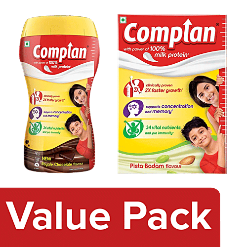 Buy Complan Nutrition Drink - Chocolate Flavour 1 Kg + Pista Badam ...