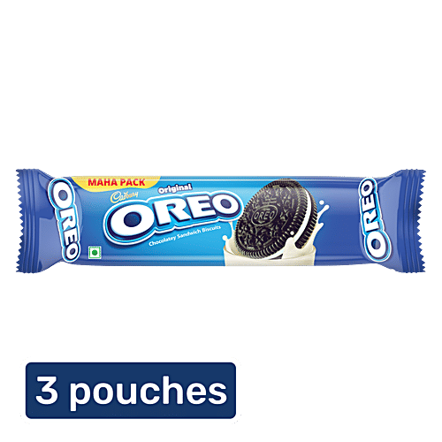 Buy Cadbury Oreo Original Chocolatey Sandwich Biscuits Online at Best ...