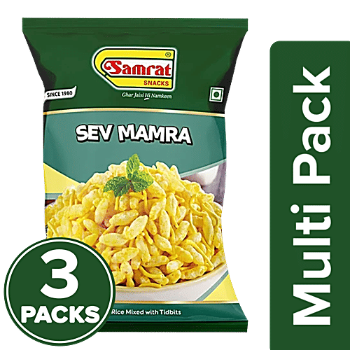 Buy Samrat Sev Mamra Namkeen - Puffed Rice Mixed With Tidbits, Crispy ...