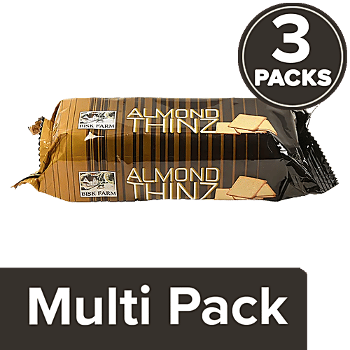 Buy Bisk Farm Thinz - Almond, Light & Crispy, Teatime Snack Online at ...
