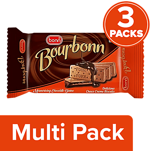 Buy Bonn BourbonÃ‚Â - Choco CreamÃ‚Â Biscuits, Delicious & Crunchy ...