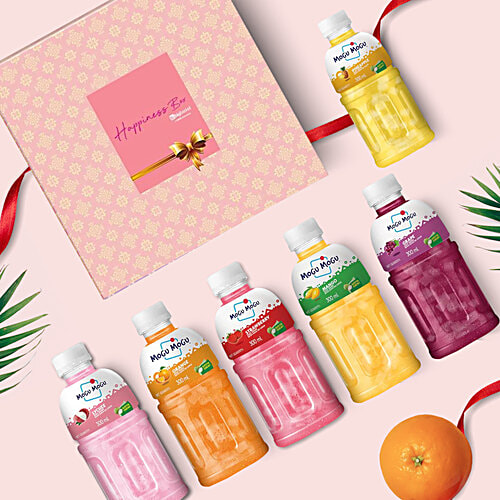 Buy Mogu Mogu Juice - Lychee + Grape + Strawberry + Mango + Orange + Pineapple Online at Best ...