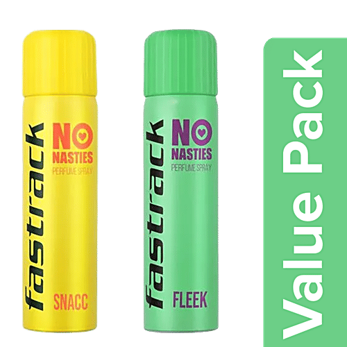 Buy Fastrack No Nasties Perfume Spray - Fleek & Snacc, 135 ml Each ...