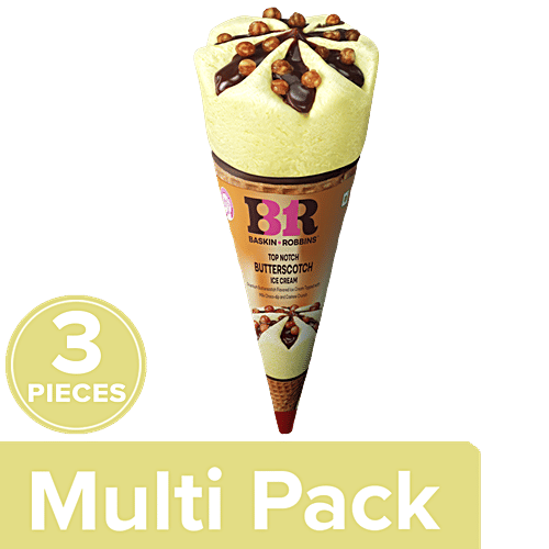 Buy Baskin Robbins Top Notch Butterscotch Cone Ice Cream Online at Best ...