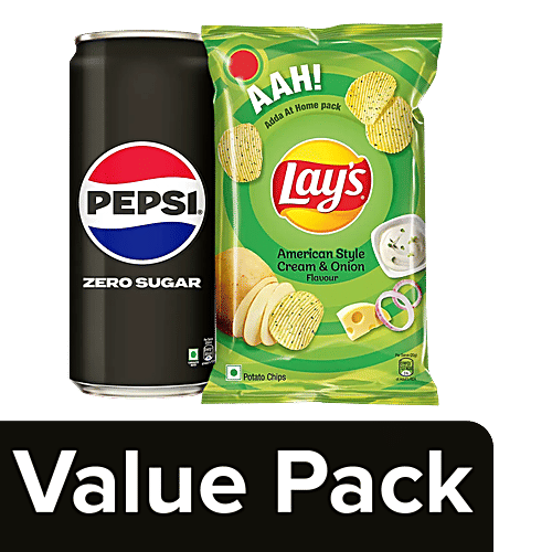 Buy bb Combo Lay's Potato Chips Cream & Onion Flavour, 115 g + Pepsi ...