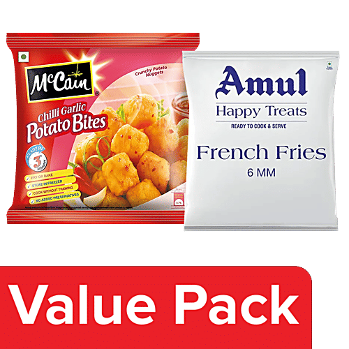 Buy bb Combo Amul Happy French Fries 6 Mm,2.5 kg + McCain Potato Bites ...