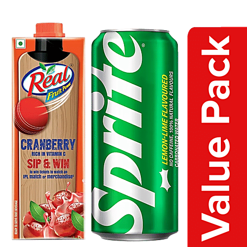 Buy bb Combo Real Fruit Power Cranberry Juice,1L + Sprite Soft Drink ...