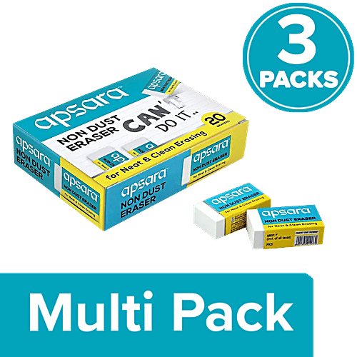 Buy Apsara Non Dust Eraser - Non-Toxic, Dust Free Online at Best Price ...