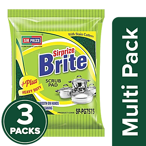 Buy Sirprize Brite Plus Multi-Purpose Kitchen Scrub Pad - Heavy Duty, Online at Best Price of Rs ...
