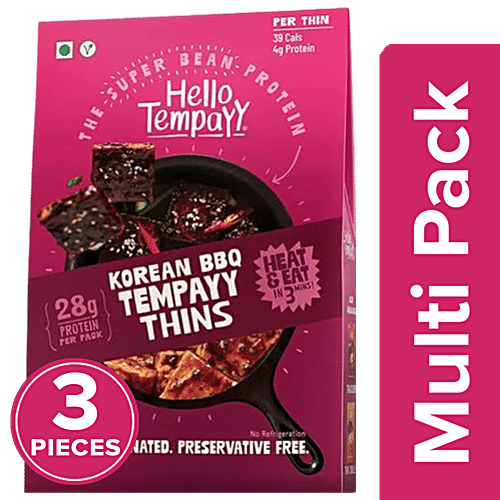 Buy Hello Tempayy Korean BBQ Tempeh Thins - Protein Rich, Heat & Eat ...