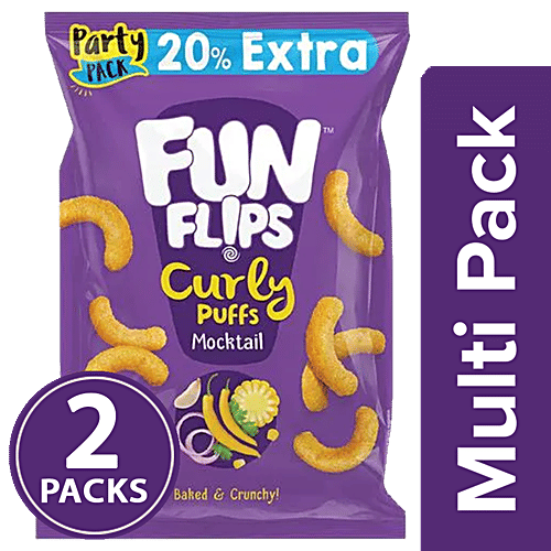 Buy Fun Flips Curly Puffs - Mocktail, Baked & Crunchy Online at Best ...