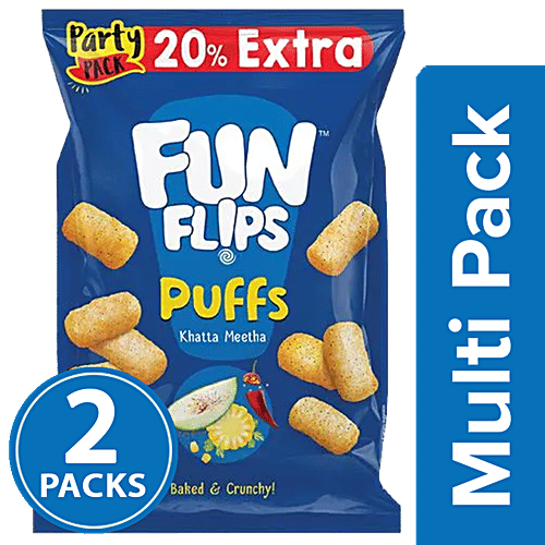 Buy Fun Flips Puffs - Khatta Meetha, Baked & Crunchy Online at Best ...
