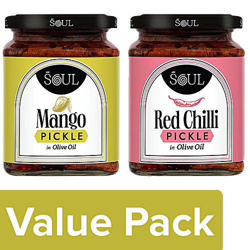 Buy ADF Soul Mango Pickle + Red Chilli Pickle - In Olive Oil, 265 g ...