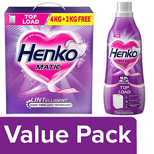 Buy Henko Matic New Top Load Detergent Powder 4 kg (+2 kg Free ...
