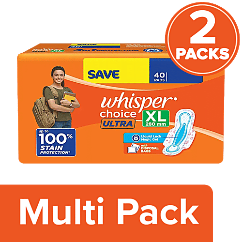 Buy Whisper Choice Ultra Sanitary Pads - XL Online at Best Price of Rs ...