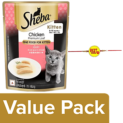 Buy bb Combo Sheba Wet Cat Food For Kitten, 70 g + eCraftIndia Design ...