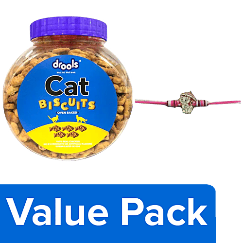 Buy bb Combo Drools Cat Biscuits With Real Chicken 400 g + eCraftIndia ...