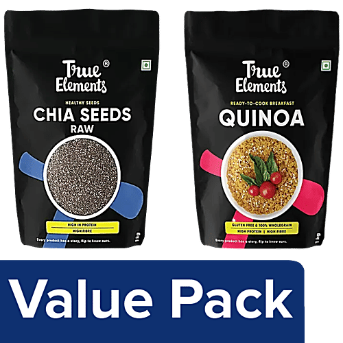 Buy True Elements Quinoa, 1 kg + Raw Chia Seeds, 1 kg Online at Best ...