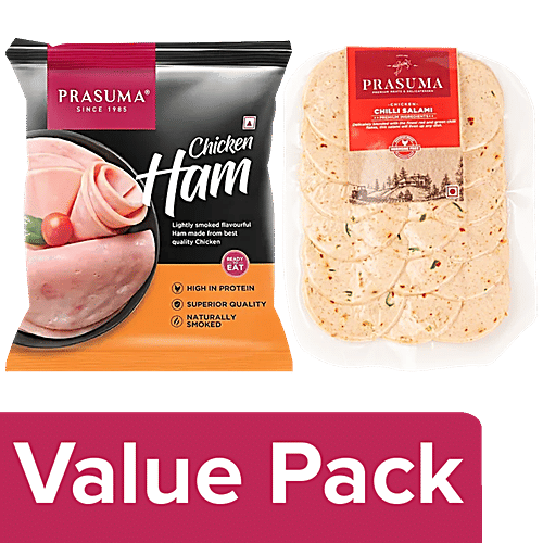 Buy Prasuma Chicken Ham, 200 g + Chicken Chilli Salami, 200 g Online at ...