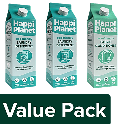 Buy Happi Planet Eco-Friendly Laundry Detergent 2 x 1 L + Eco-Friendly ...