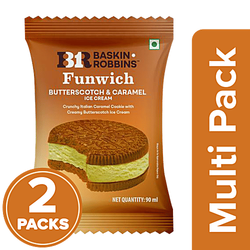 Buy Baskin Robbins Funwich Butterscotch & Caramel Ice Cream Online at ...