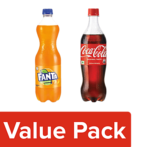 Buy bb Combo Coca Cola + Fanta Soft Drinks - 750 ml Each Online at Best ...