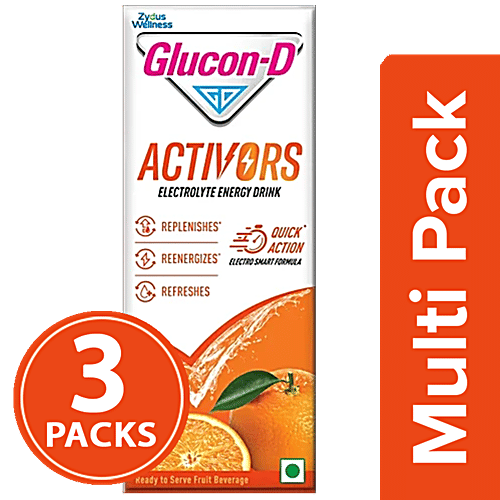 Buy Glucon-D Activors Orange Flavour Electrolyte Energy Drink Online at ...