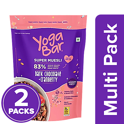 Buy Yoga Bar Dark Chocolate & Cranberry Super Muesli Online at Best ...