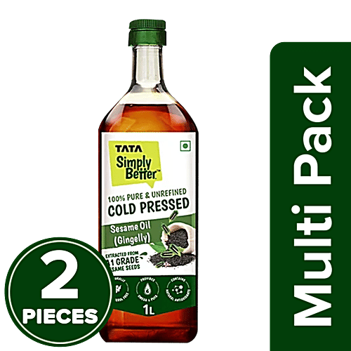 Buy Tata Simply Better Pure & Unrefined Cold Pressed Sesame/Gingelly ...