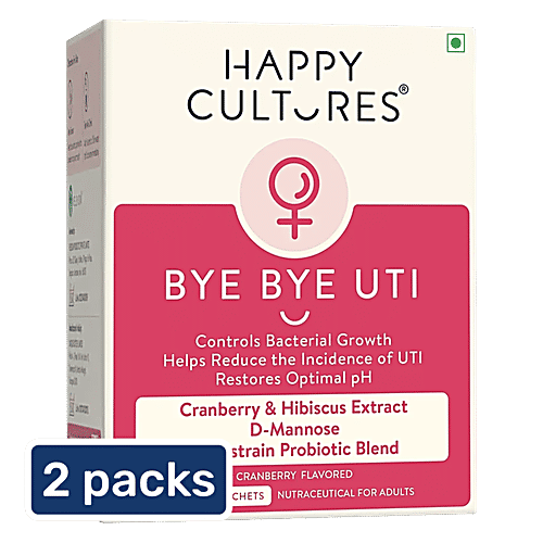 Buy Happy Cultures Bye Bye UTI Cranberry & Hibiscus Extract D-Mannose ...