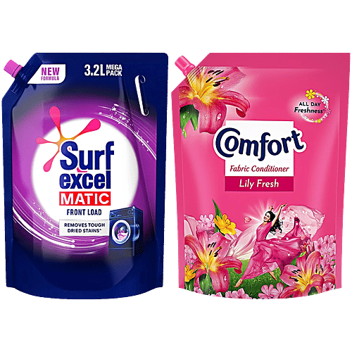 Buy bb Combo Surf Excel Matic FrontLoad Detergent,3.2L&Comfort ...