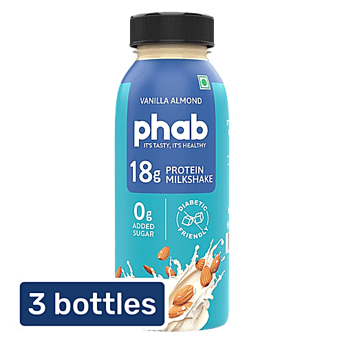 Buy Phab 18 g Vanilla Almond Protein Milkshake Online at Best Price of ...