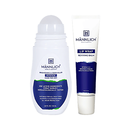 Buy Mannlich Brightening & Odor Killer Pitstick + Lip Wrap Reviving ...