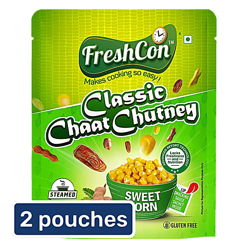 Buy Freshcon Classic Chaat Chutney Steamed Sweet Corn Kernels With ...