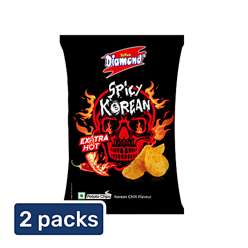 Buy Yellow Diamond Spicy Korean Chilli Flavour Potato Chips Online at ...