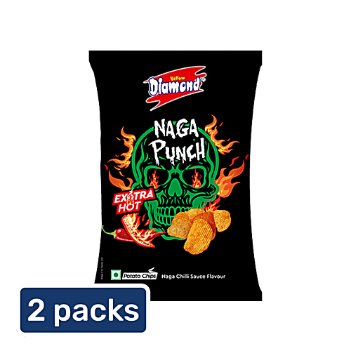 Buy Yellow Diamond Naga Punch Chilli Sauce Flavour Potato Chips Online ...