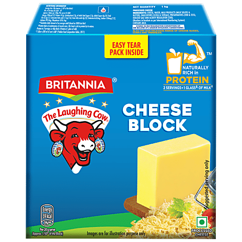 Buy Britannia Cheese Block 1 Kg Carton Online At Best Price of Rs 496.8 ...