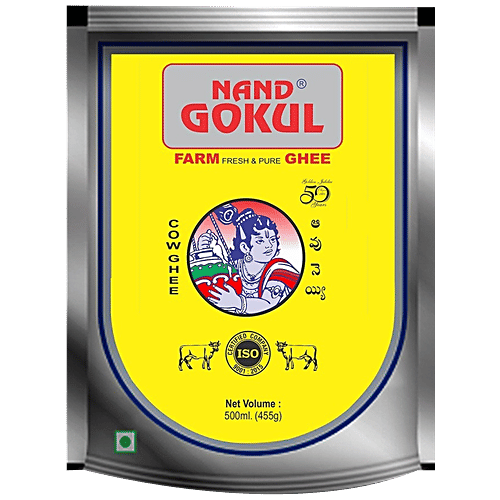 Buy Nand Gokul Cow Ghee 500 Ml Pouch Online at the Best Price of Rs 395 ...