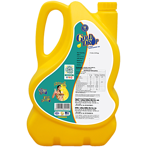 Buy Gold Drop Refined Sunflower Oil 5 Ltr Online at the Best Price of ...