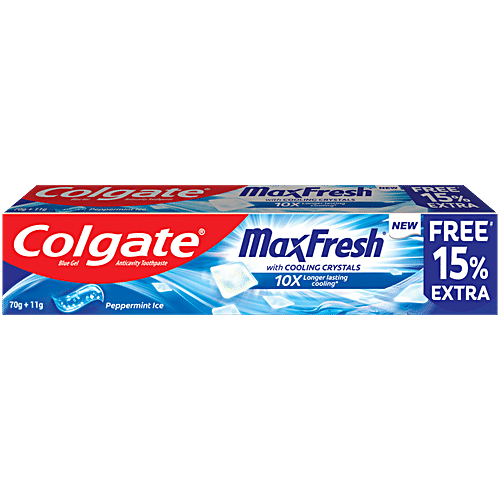 Buy Colgate Toothpaste Maxfresh Blue Peppermint Ice Gel 81 Gm Online At ...