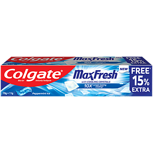 Buy Colgate Toothpaste Maxfresh Blue Peppermint Ice Gel 81 Gm Online At ...
