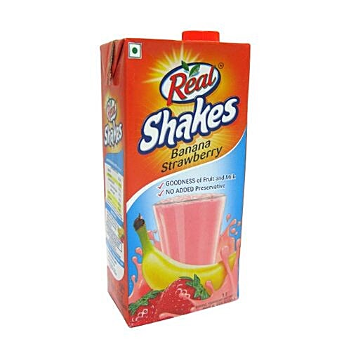 Buy Real Shakes Juice Banana Strawberry 200 Ml Online at the Best Price ...
