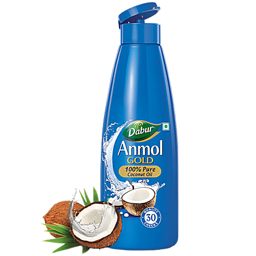 Buy Dabur Anmol Gold Pure Coconut Oil 600 ml Online at Best Price. of ...