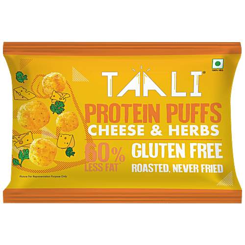 Buy Taali Protein Puffs - Cheese & Herbs, Roasted, Non-Fried, Gluten ...