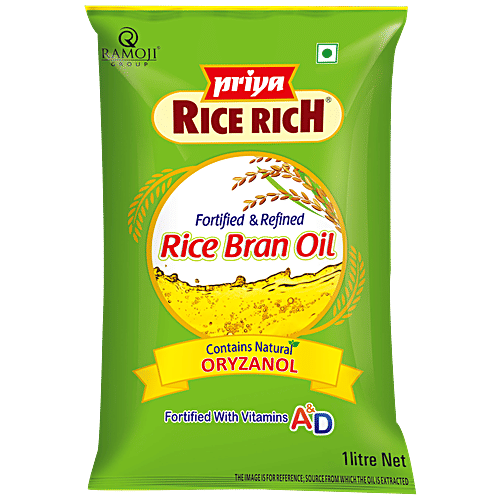 Buy Priya Refined Oil Rice Bran 1 Ltr Pouch Online at the Best Price of Rs 207 - bigbasket
