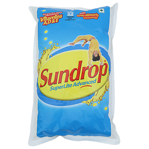 Buy Sundrop Super Lite Advanced Sunflower Oil 1 Ltr Pouch Online At ...