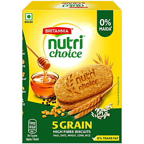 Buy Britannia Nutri Choice 5 Grain Biscuits 200 Gm Carton Online At ...