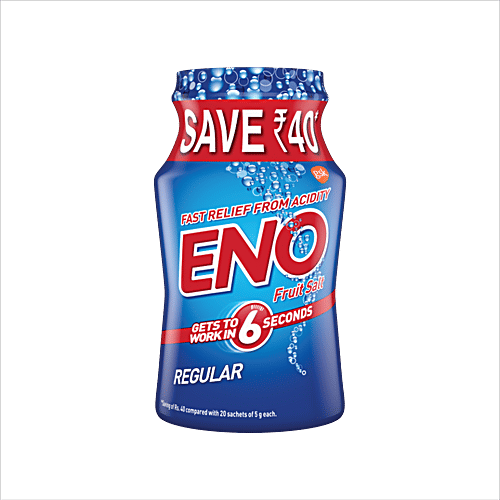 Buy Eno Fruit Salt Regular Flavor 100 Gm Online at the Best Price of Rs ...